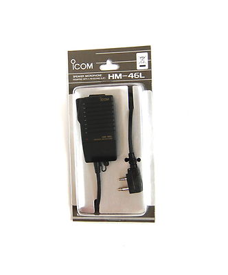 NEW ICOM HM-46L L Angle Type SP/Mic w/earphone jack for IC-V8 IC-T3H IC ...