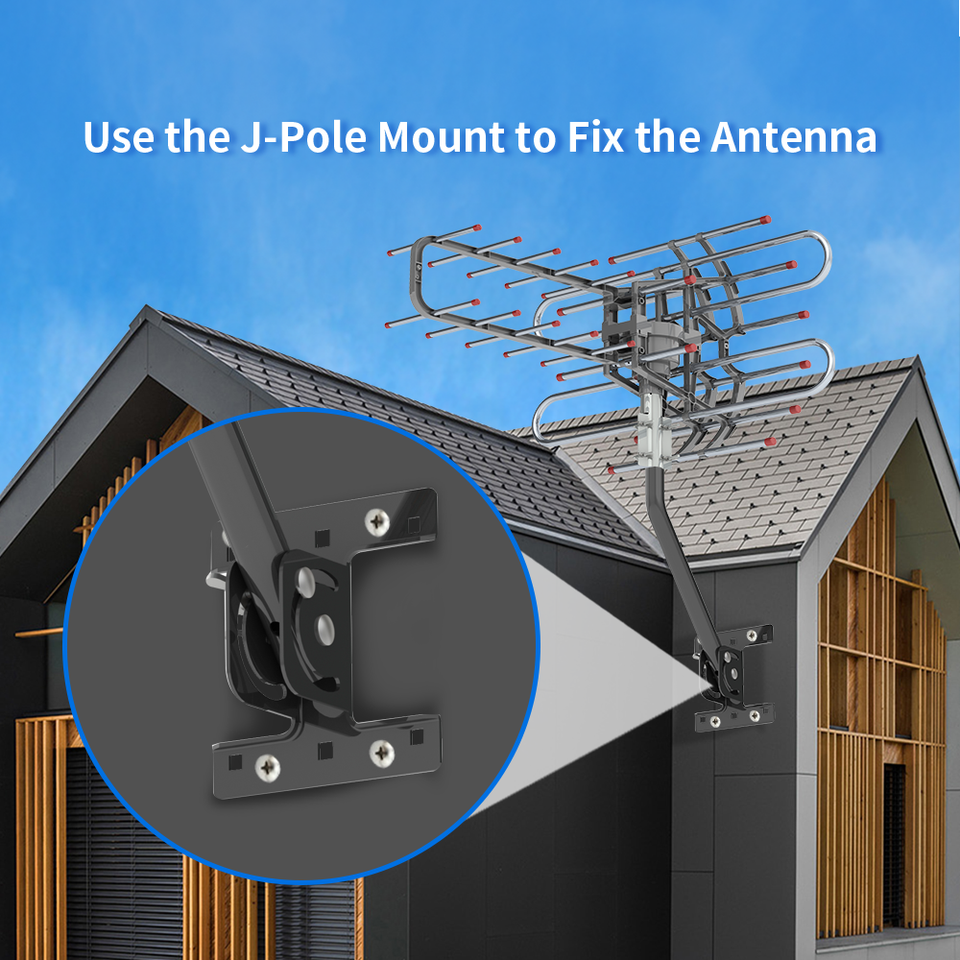 990 mile HDTV 1080P Outdoor Amplified Digital TV Antenna Rotor 360° UHF ...