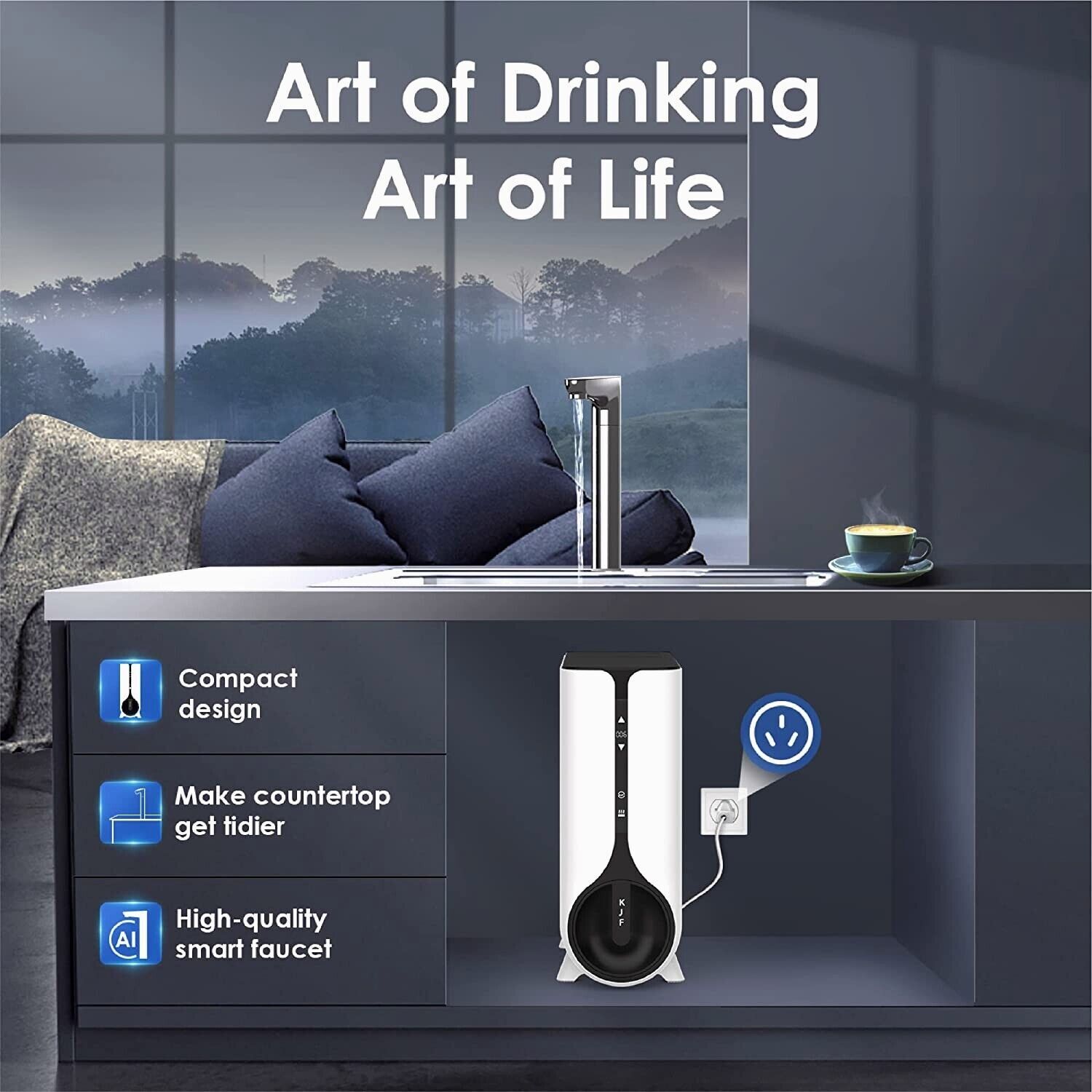 Waterdrop K6 Reverse Osmosis Instant Hot Water Filter System,600 GPD ...