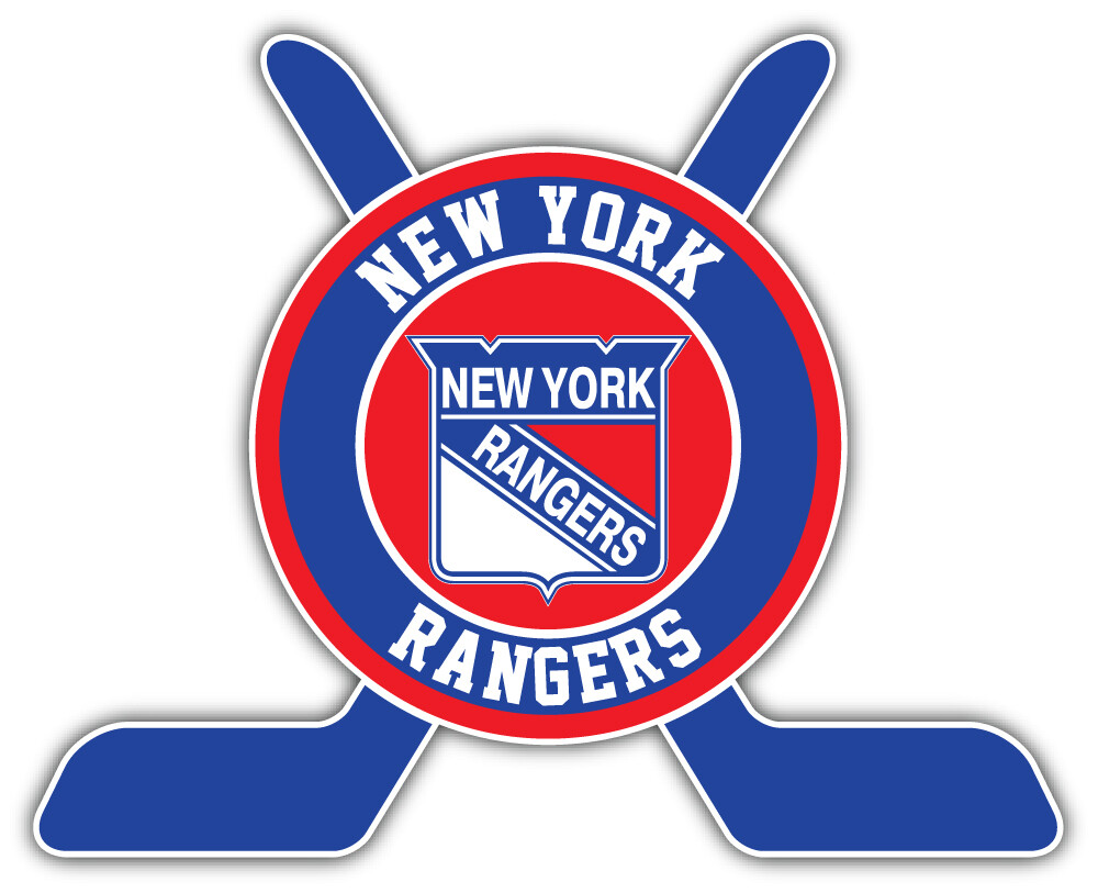 New York Rangers Sticks Logo NHL Sport Car Bumper Sticker Decal "SIZES ...