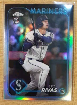 2024 TOPPS CHROME UPDATE LEO RIVAS ROOKIE REFRACTOR #76 SEATTLE ...