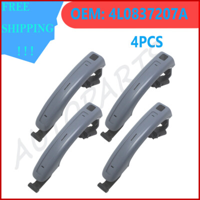 4PCS Exterior Door Handle Unpaintedor for Audi Q7 2010-2015 ...