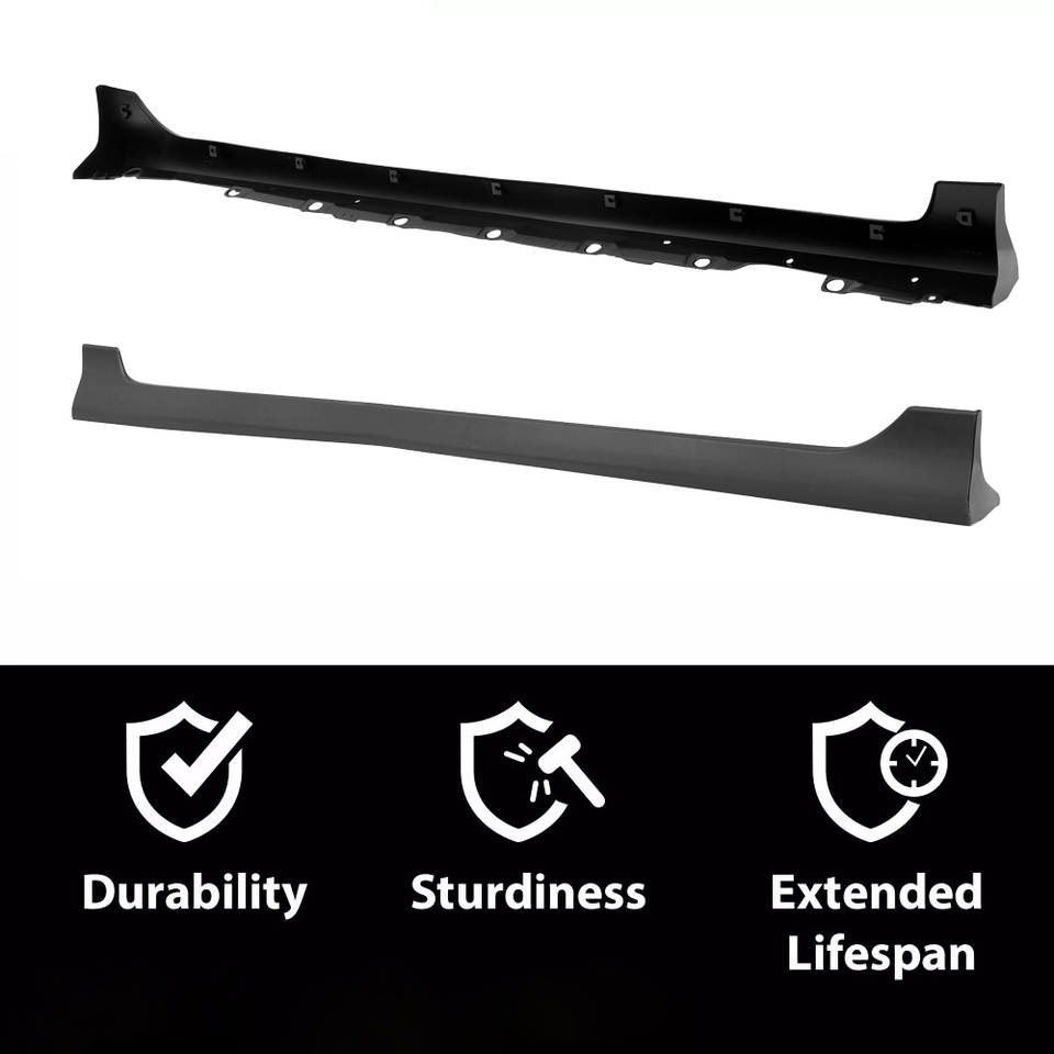 2PCS Black Side Skirts Rocker Panel Trims Set LH RH For 2003-2008 ...