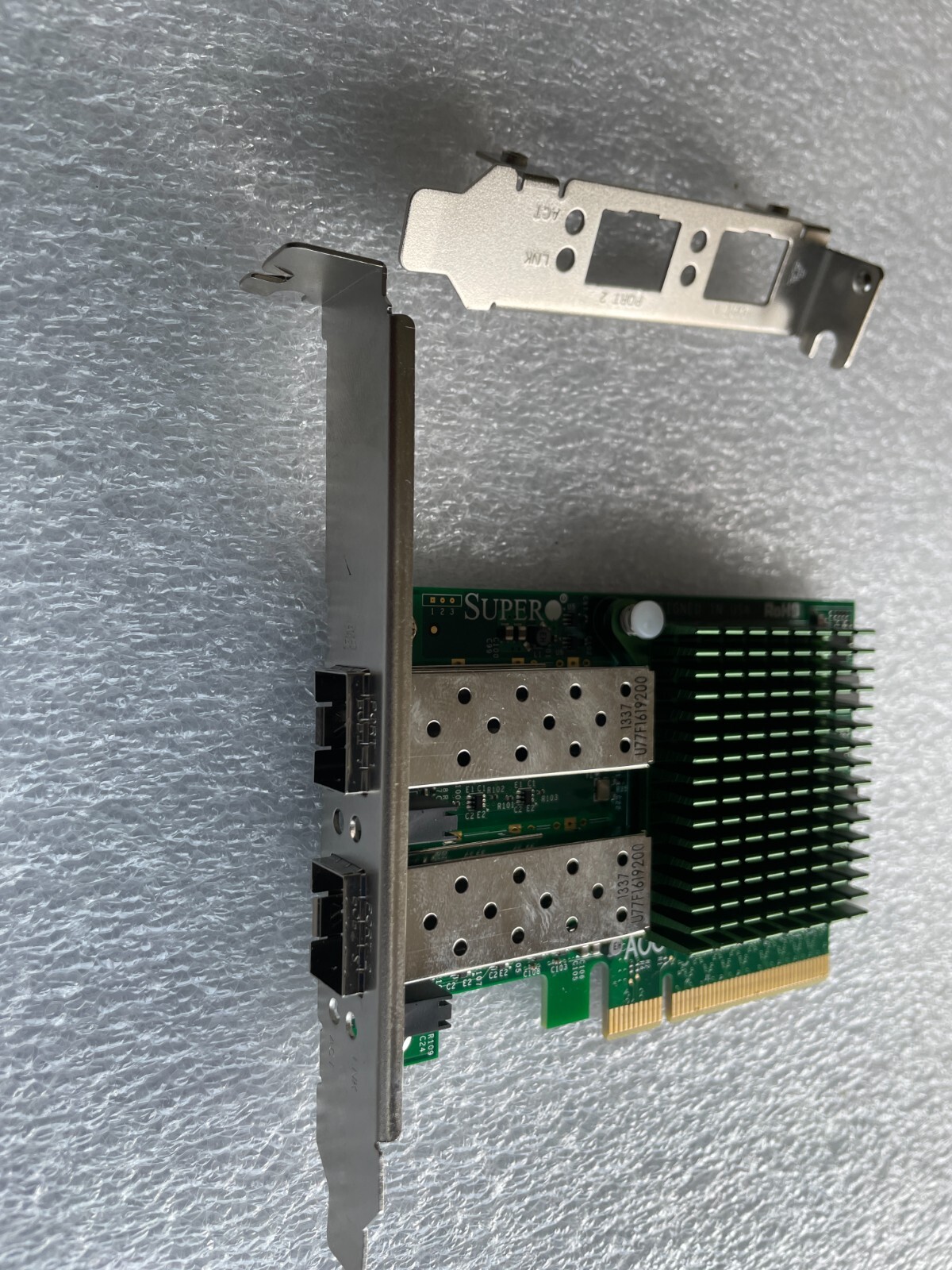 4x Supermicro AOC-STGN-I2S Dual Port - 10GbE SFP+ PCIe-x8 Ethernet Both ...