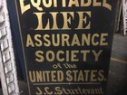 MUSEUM quality c1880 life ASSURANCE sign NH agent 60" x 33"'x 2" black ...