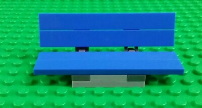 *NEW* Lego Park Bench Blue Seat Swivel Back for Minifigs Figures Figs x ...