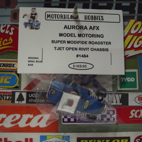 AURORA AFX MODEL MOTORING, BLUE SUPER MODIFIDE ROADSTER, HO SLOT CAR ...