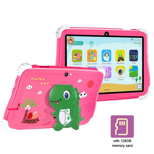 Red EU Plug Kids Tablet 7-inch Andr-oid 10 4GB+64GB 1960*1080 High ...