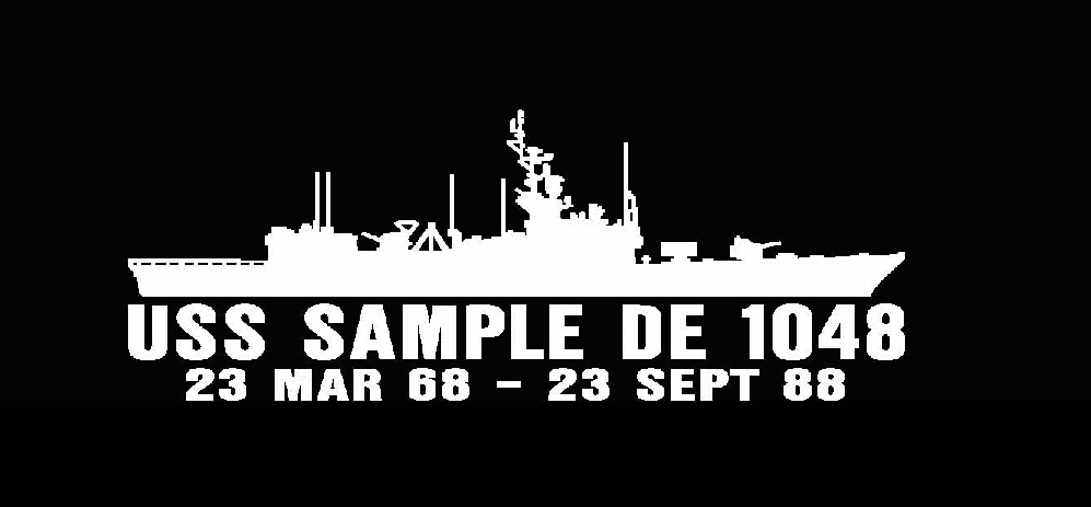 USS SAMPLE FF 1048 DE 1048 Silhouette Decal U S Navy USN Military | eBay