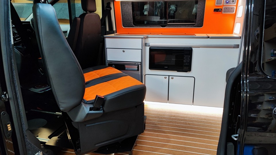 Ford Transit Custom MK8 Double Seat Sliding Swivel Base. Low profile ...