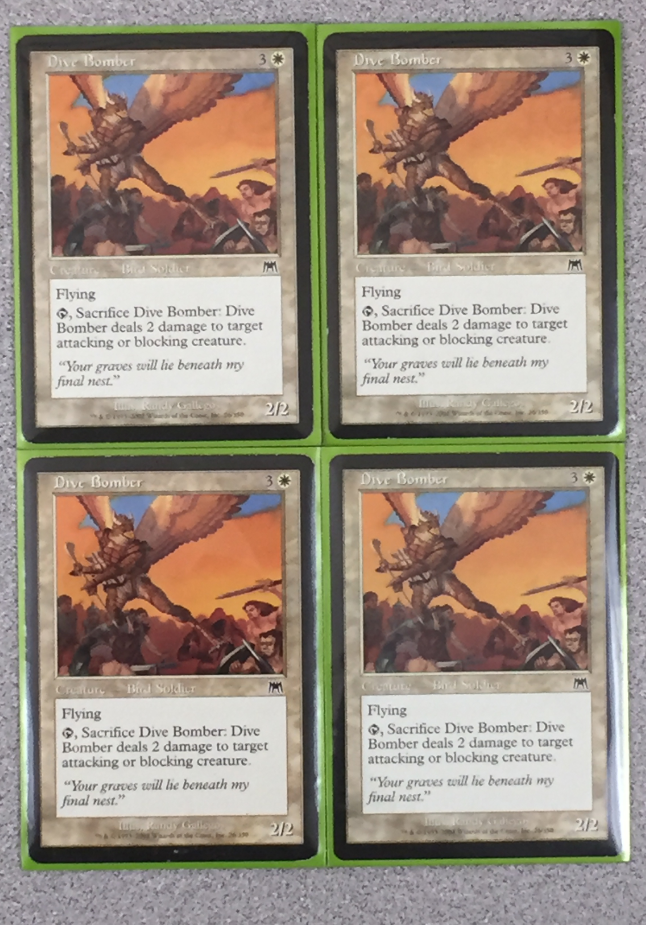 MAGIC:THE GATHERING 4XPLAYSET - DIVE BOMBER - ONSLAUGHT - COMMON ...