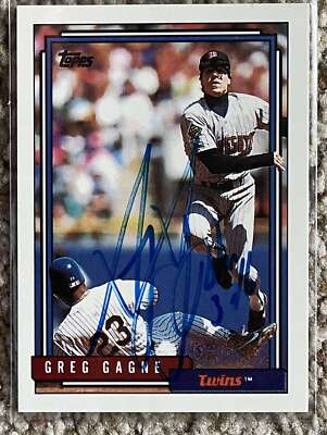 Greg Gagne signed 1992 Topps - Twins | eBay