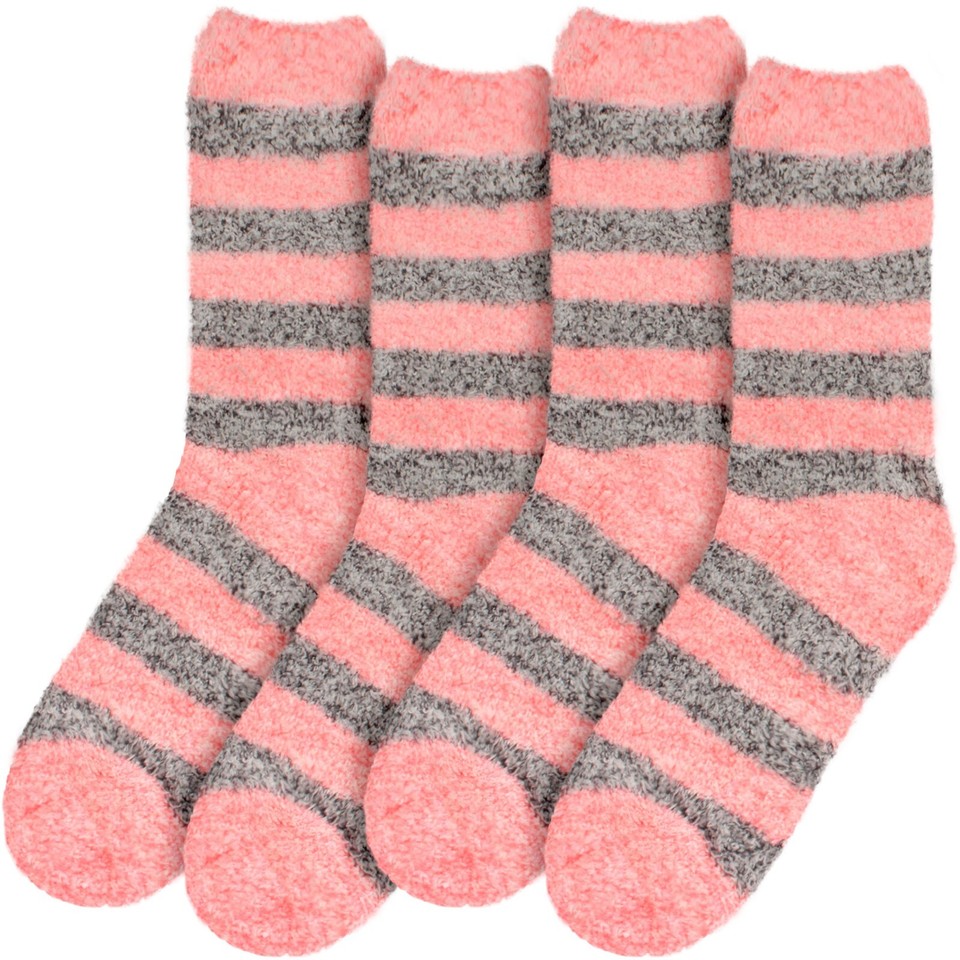 Chirpy Socks - Women's Soft Fuzzy Warm Cozy Striped Fuzzy Socks | eBay