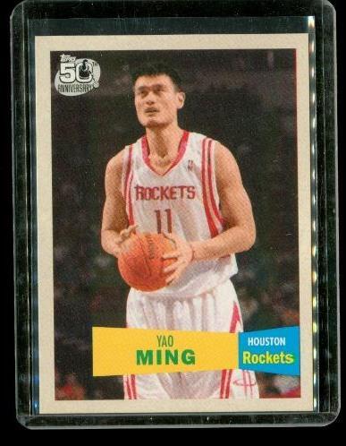 2007 TOPPS 50TH ANNIVERSARY Basketball Trading Card #11 YAO MING ...