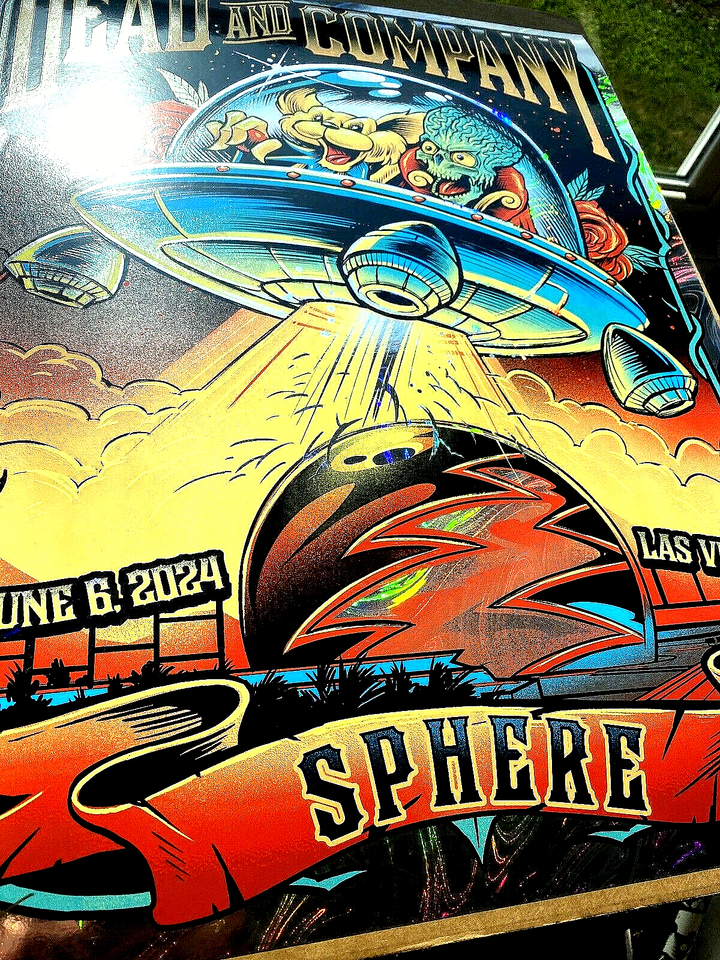 SWIRL FOIL Dead and Company Poster June 6 2024 Sphere Las Vegas S/N ...