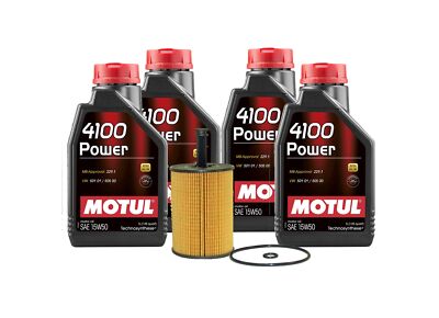 4L Motul 4100 POWER 15W50 Wix Filter Motor Oil Change Kit API SL/CF For ...