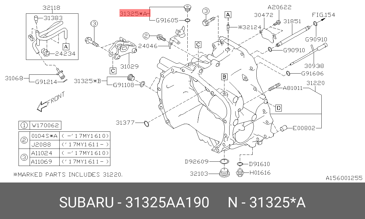 Genuine OE Bolt Assembly Seal 31325AA190 For Subaru 31325-AA190 | eBay.de