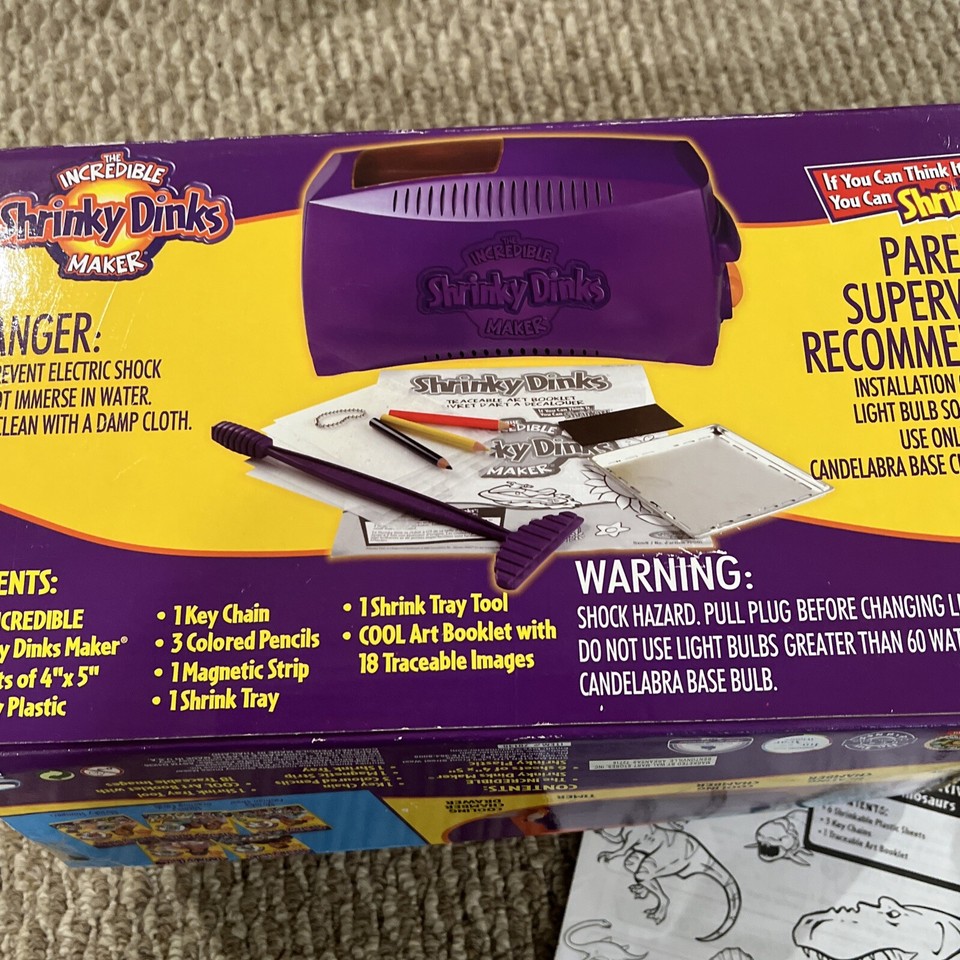 Vintage Incredible Shrinky Dinks Maker Spin Masters Toys w/ Patterns and Box | eBay