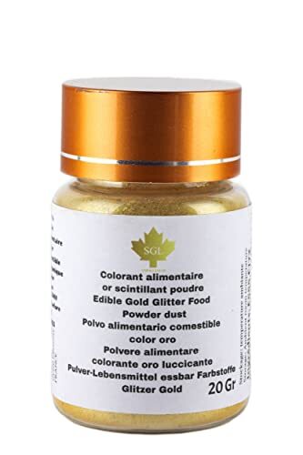 SIM GOLD LEAF Poudre Alimentaire Comestible Colorant Or Scintillant ...