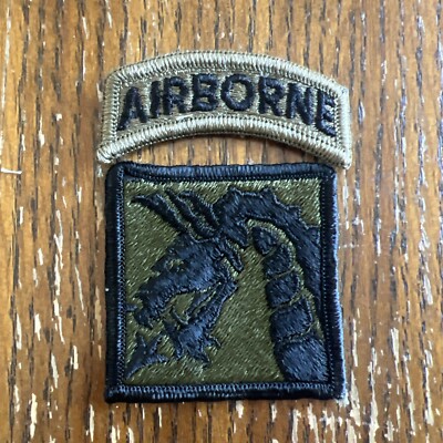 US ARMY 18th AIRBORNE CORPS uniform BDU - OD patch set 3.25" w/ tab ...