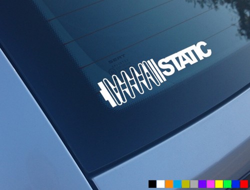 STATIC CAR STICKERS FUNNY COILOVERS LOW SLAMMED JDM DUB DECALS BUMPER ...