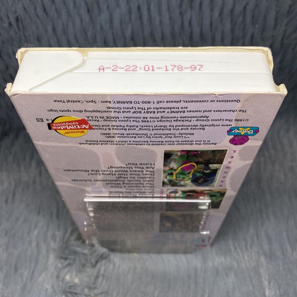 Barney Once Upon a Time VHS Tape 1996 Vintage Cartoon Classic ...