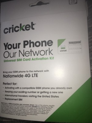 Cricket Wireless 3 in 1 SIM Card Kit BYOP 4G LTE Bring Your Own Phone ...