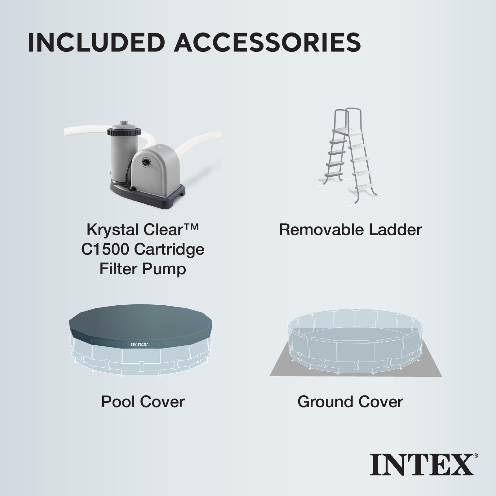 Intex 26755EH 20ft x 52inch Above Ground Swimming Pool Set with Filter ...