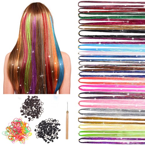 1 Set Hair Tinsel Kit Glitter Hair Strings Hair Strands Braid ...