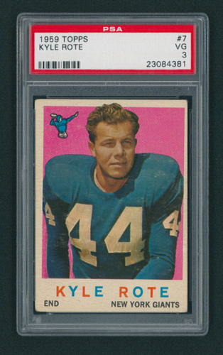 1959 Topps - #7 Kyle Rote for sale online | eBay