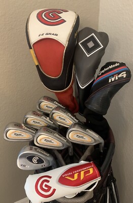 CLEVELAND/ TaylorMade Complete Golf Club Set Woods Irons Putter Driver ...