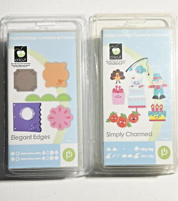 Lot 2 Cricut Elegant Edges Cartridge & Simply Charmed Cartridge | eBay