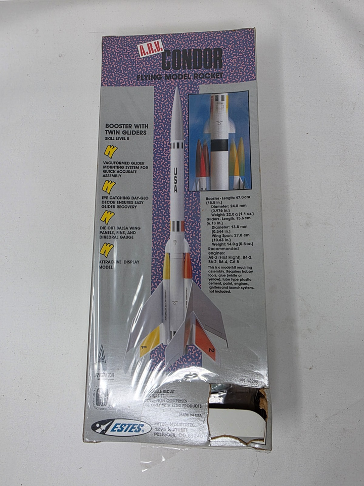 New Estes Explorer Condor Flying Model Rocket Booster With Twin Gliders ...