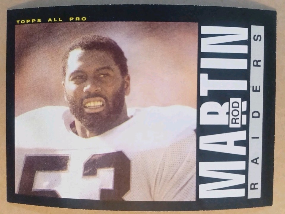 1985 TOPPS #293 LOS ANGELES RAIDERS ROD MARTIN [5] ALL PRO NM/MT 06376 ...