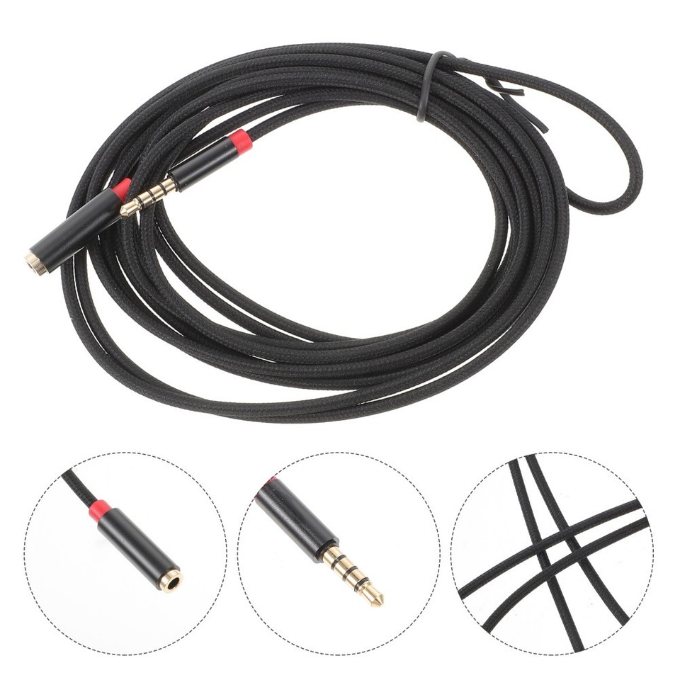 2 PCS Headphone Wire Extension & Earphone Cords Audio Extender Sound ...