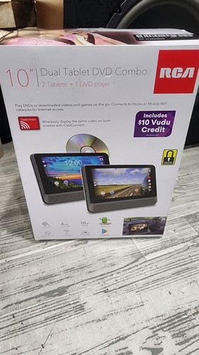 RCA 10" Dual Tablet DVD Combo 2 Tablets+1 DVD Player for Cars Brand New ...