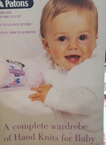 Patons Knitting Pattern Book 5000 Big Baby 3 & 4 Ply 37 Options Prem To ...