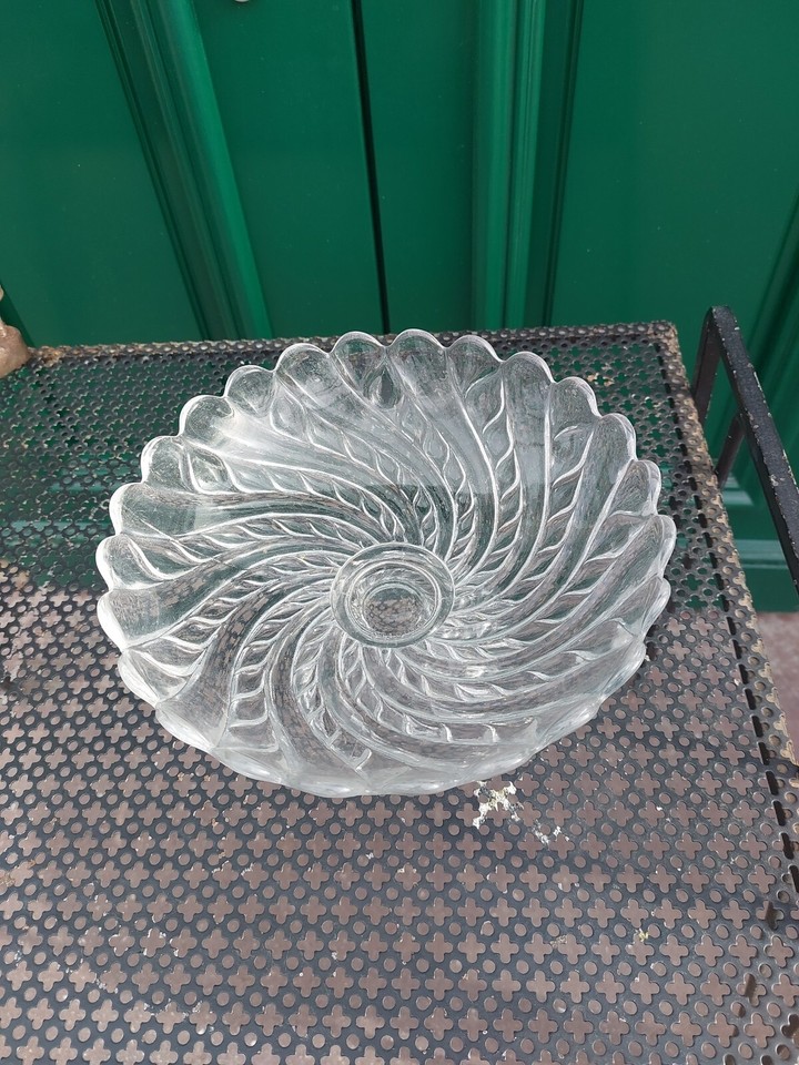 St Louis Crystal Moulded Fruit Bowl Signed | eBay