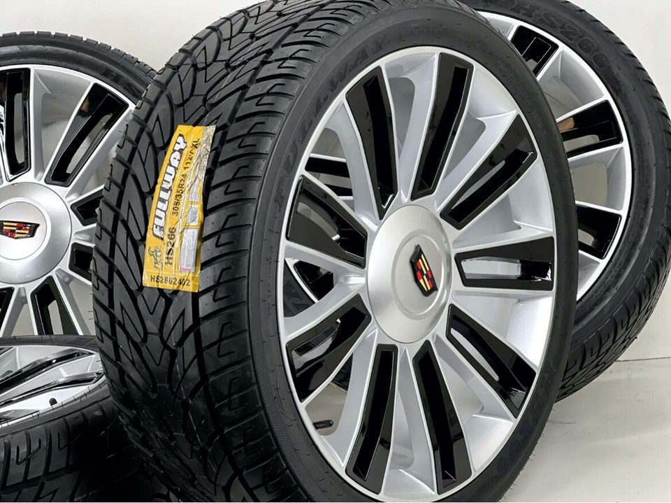 24" INCH CADILLAC ESCALADE RIMS Wheels Rims 4 set 6X139 PLATINUM hyper ...