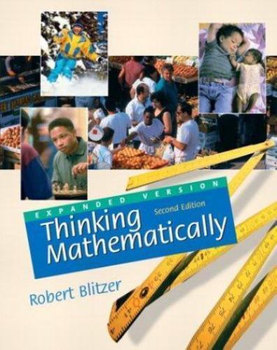 Thinking Mathematically by Robert Blitzer (2002, Trade Paperback) for ...