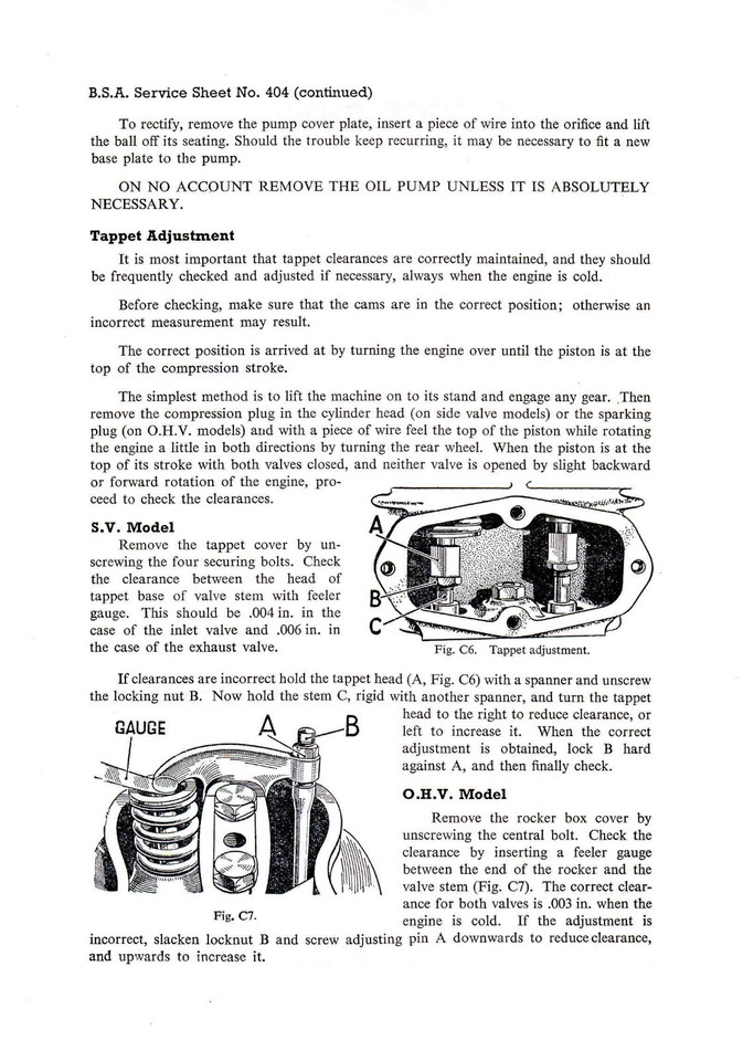 BSA Workshop Manual C10 C10L C11 C11G and C12 1946 to 1958 FACTORY ...