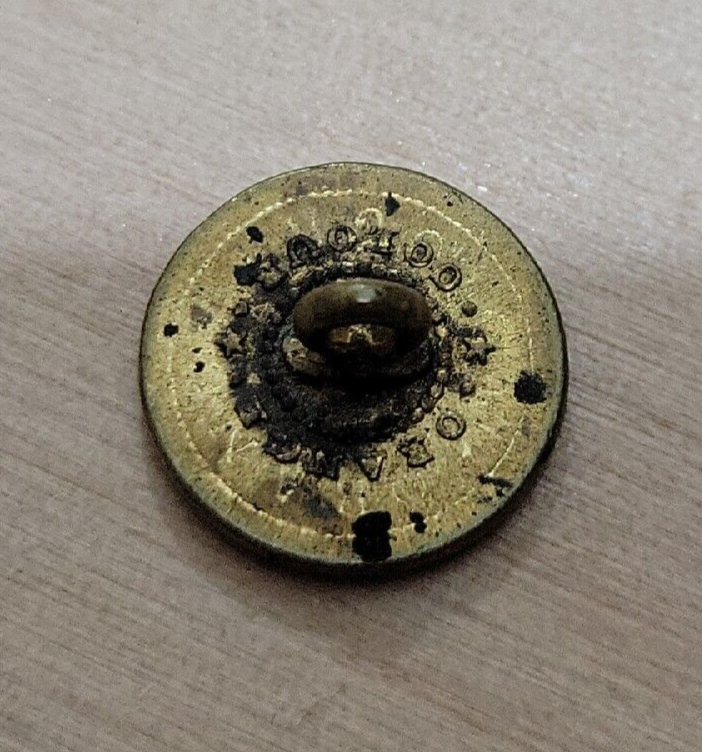 Bouton D'Armée D'Eau Froide D'Avant La Guerre Civile, "Couleur Orange ...