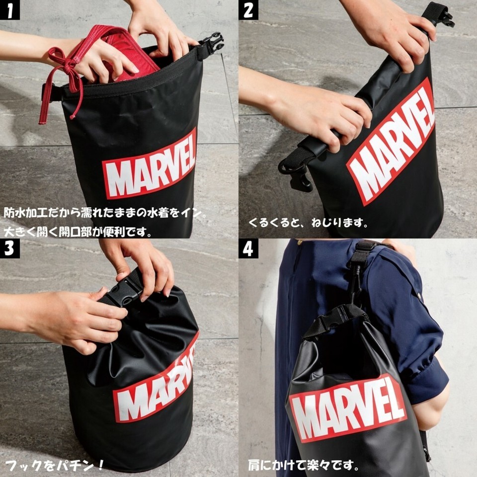 Marvel Waterproof Bag 20L Black Bag Stark Industries Disney Store Japan ...