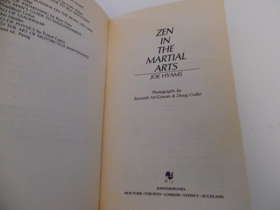 Zen in the Martial Arts By Joe Hyams, PB Bantam Edition July 1982 9780553275599 | eBay