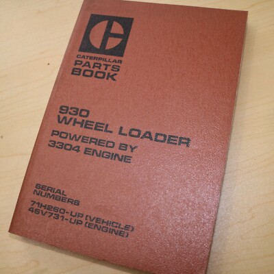 CAT Caterpillar 930 Wheel Loader Parts Manual 71H Series catalog list ...