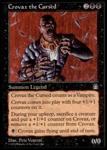 Heavy Play, English MTG Regular Crovax the Cursed Stronghold Magic the ...