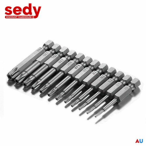 12Pcs Torx Screwdriver Bit Set 50mm Long T5-T40 Star Head Temper Proof ...