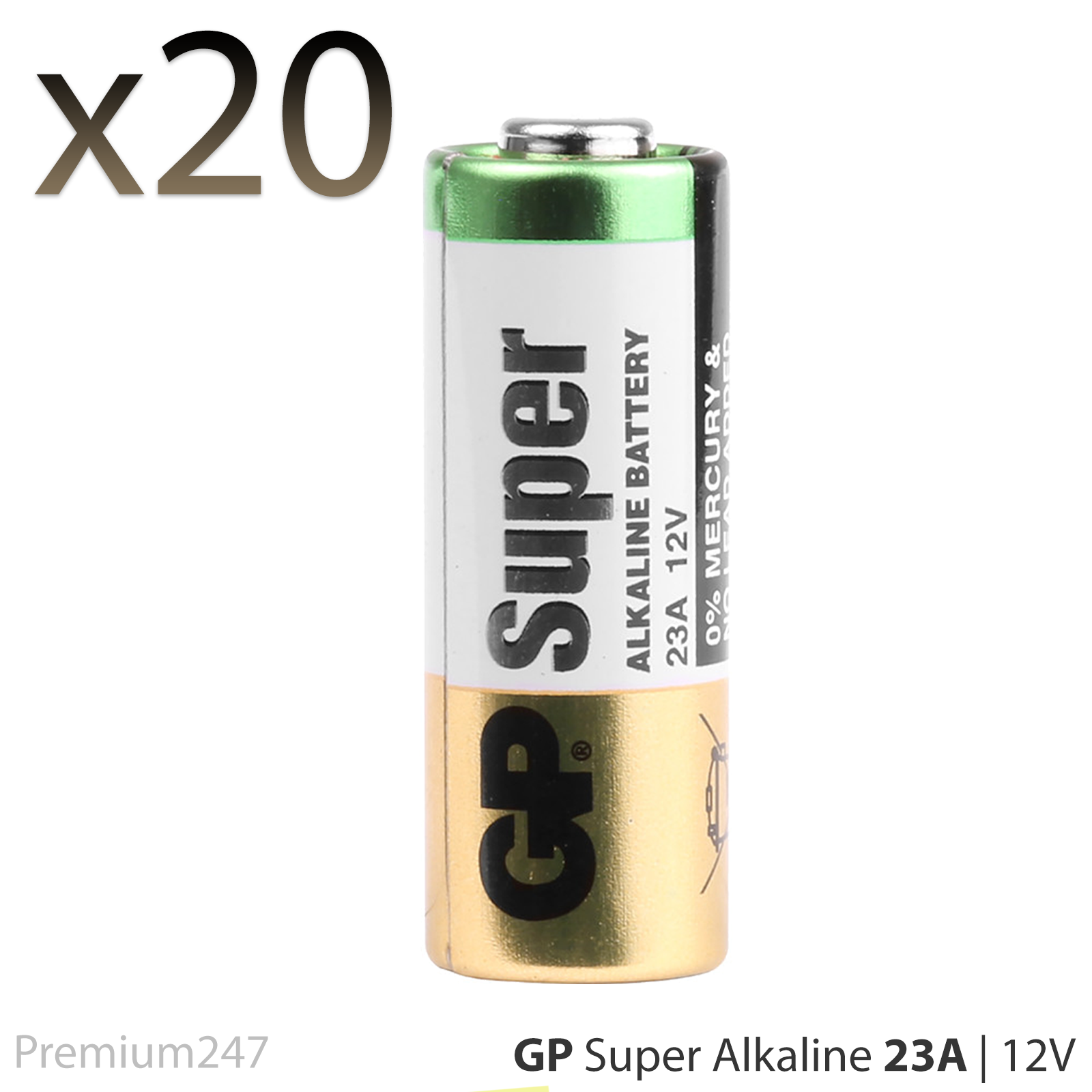 4x GP A23 12V Super Alkaline Batteries MN21 23A LRV08 K23A E23 Door ...