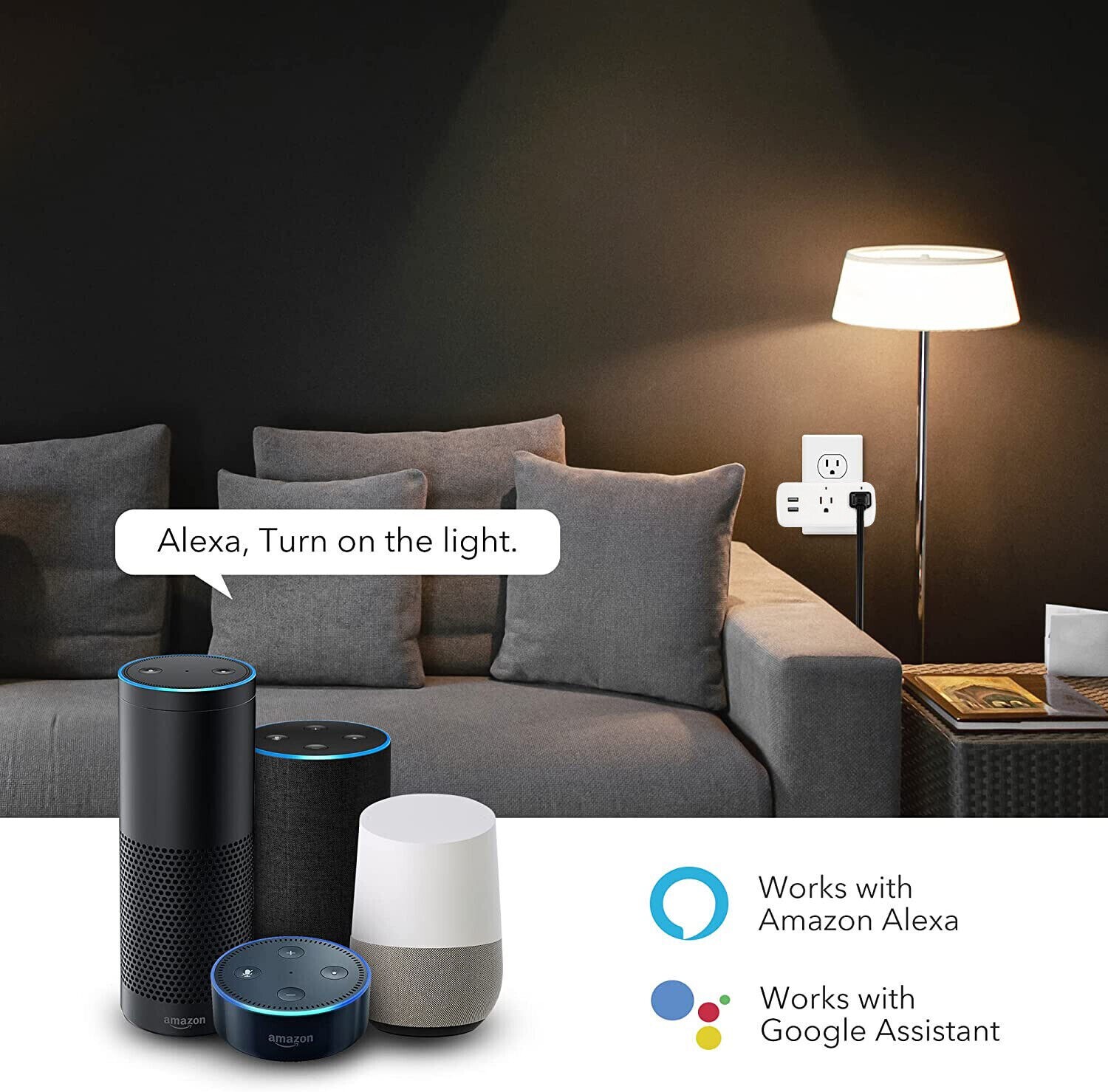 WiFi Smart Plug Voice Control Socket Outlet Works with Amazon Alexa ...