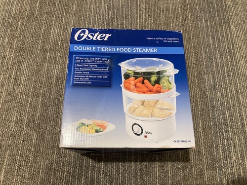 Oster Double Tiered Food Steamer 5 Quart White (New in Box) | eBay